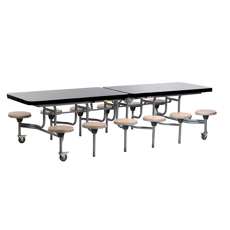 12 Seat Primo Rectangular Mobile Folding Table with Stools from our ...