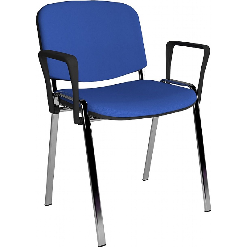 Taurus Chrome Frame Stacking Conference Chairs with Arms - Pack of 4 ...