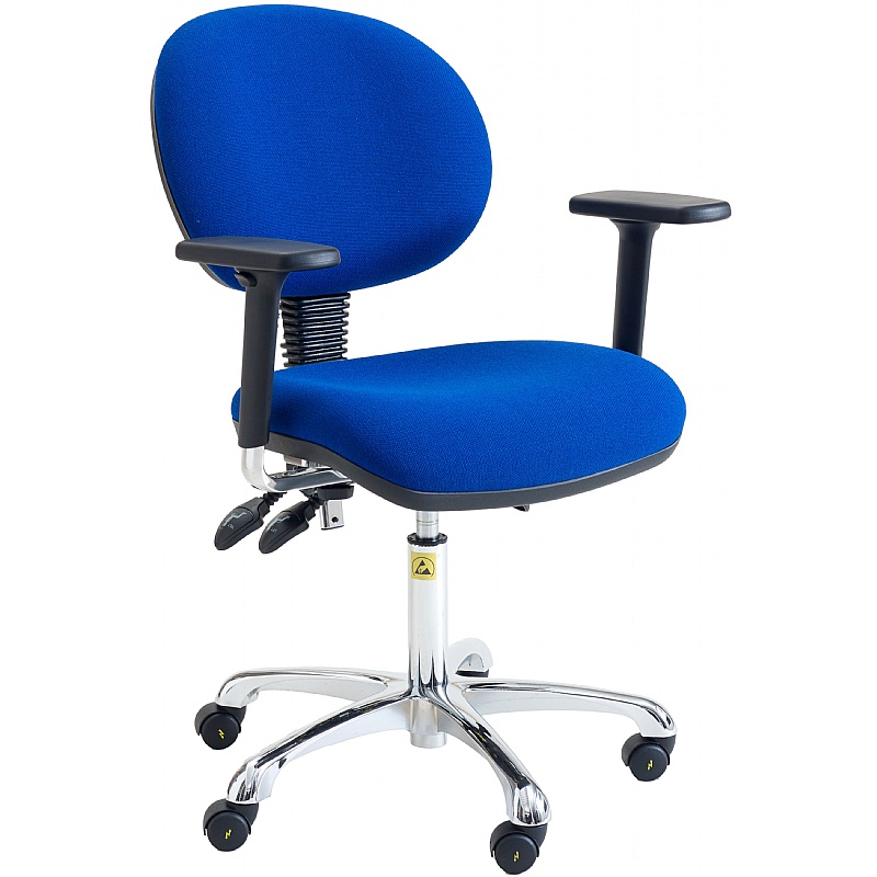 ESD Static Dissipative Deluxe Ergonomic Fabric Chairs from our ESD Anti ...