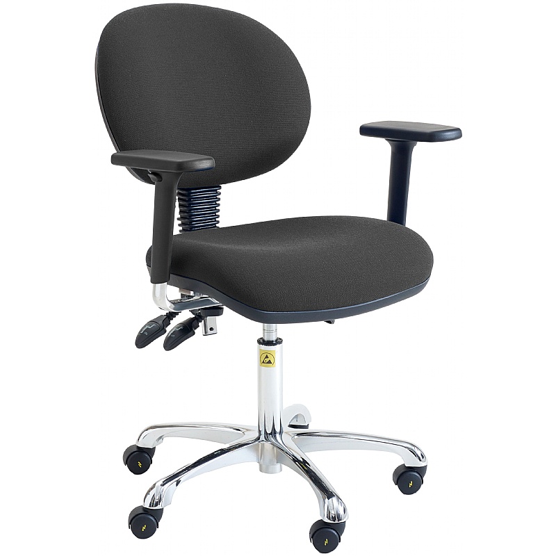 ESD Static Dissipative Deluxe Ergonomic Fabric Chairs from our ESD Anti ...