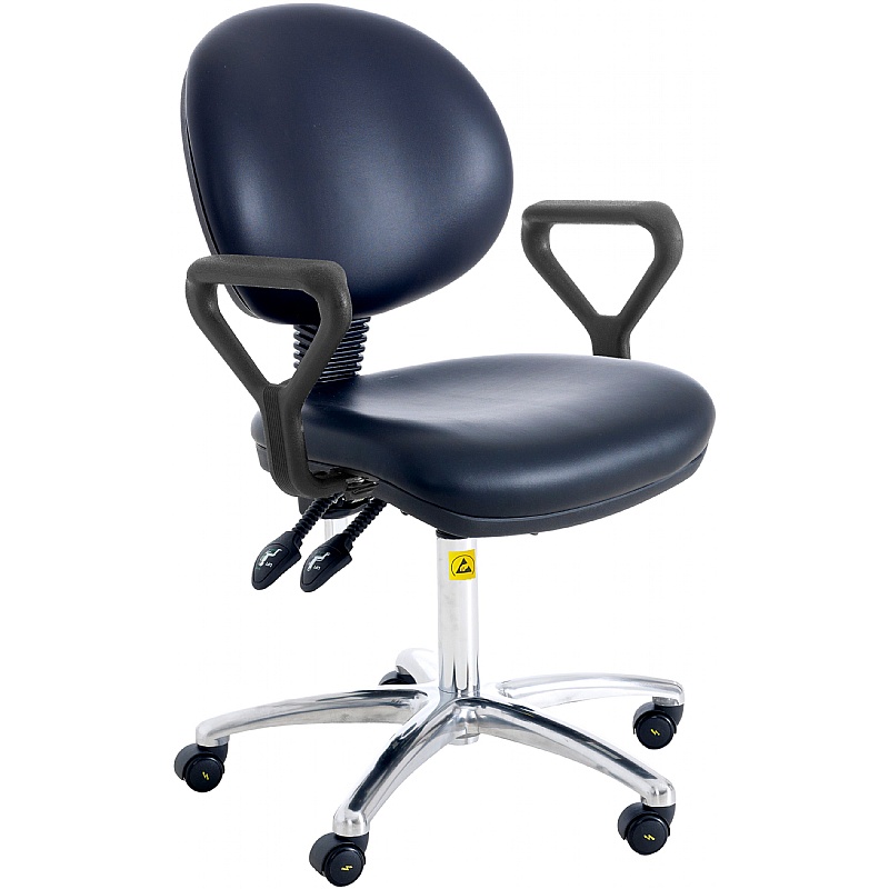 ESD Static Dissipative Deluxe Ergonomic Vinyl Chairs from our ESD Anti ...