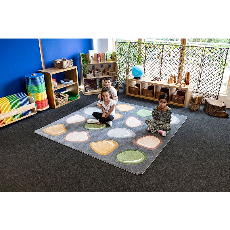 Natural World Carved Pebble Placement Carpet from our School Carpets ...