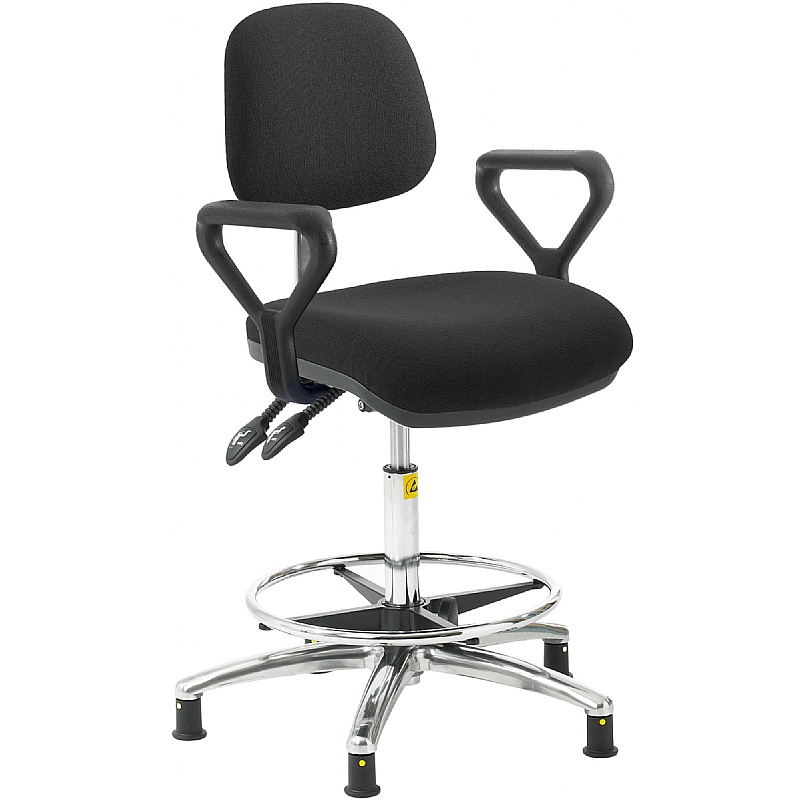 ESD Static Dissipative Ergonomic Fabric Draughtsman Plus Chairs from ...