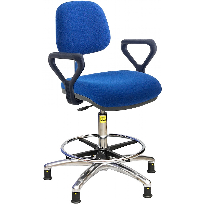 ESD Static Dissipative Ergonomic Fabric Draughtsman Chair from our ESD ...