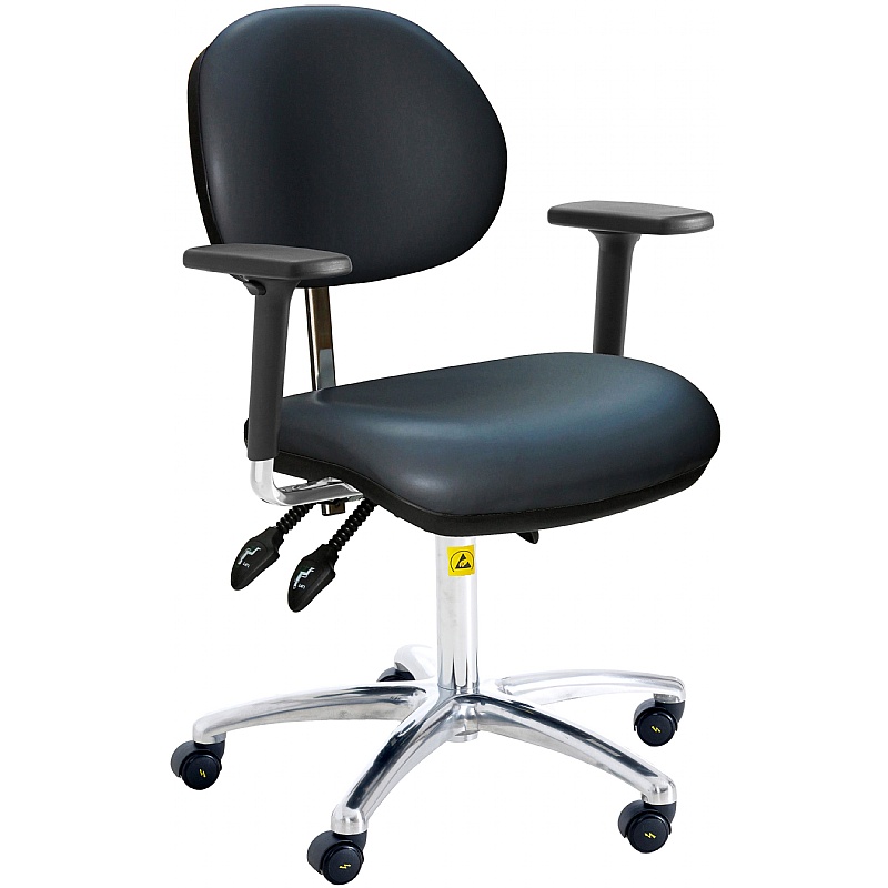 ESD Static Dissipative Clean Room Vinyl Operator Chair with HEPA Air ...