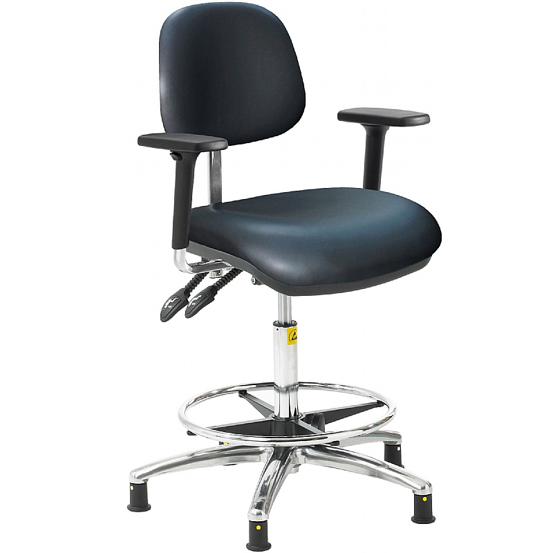 ESD Static Dissipative Ergonomic Vinyl Draughtsman Plus Chairs from our ...