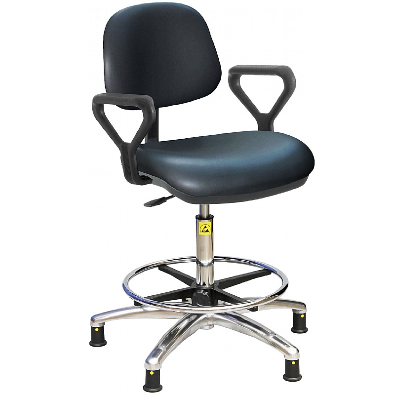 ESD Static Dissipative Ergonomic Vinyl Draughtsman Chair from our ESD ...