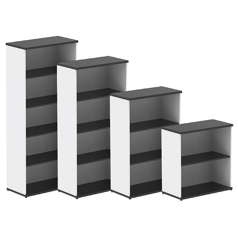 Obsidian Duo Black Wooden Office Bookcases from our Office Bookcases range.