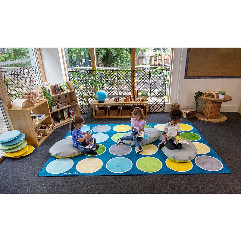 Lake Circles Rectangular Placement Carpet from our School Carpets, Mats ...