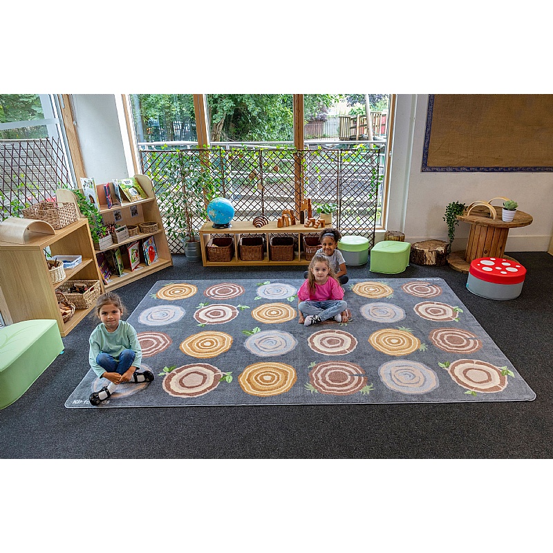 Natural World Tree Stump Placement Carpet from our School Carpets, Mats ...