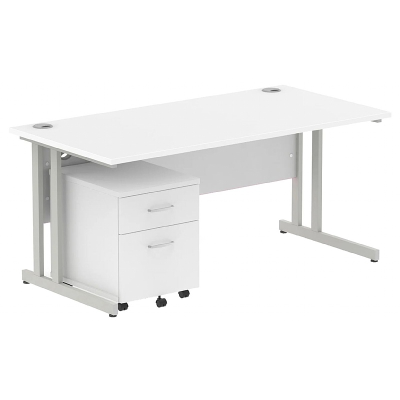 Focus Rectangular Office Desk With Mobile Pedestal from our Rectangular ...