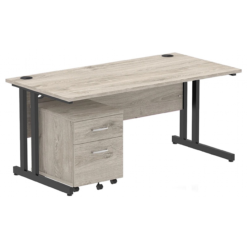 Focus Rectangular Office Desk With Mobile Pedestal from our Rectangular Desks range.