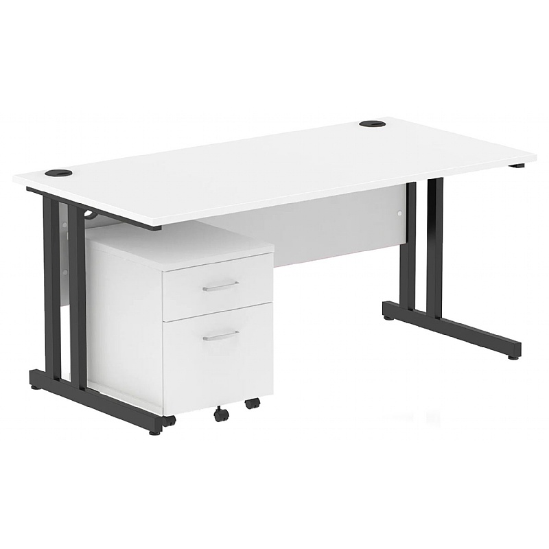 Focus Rectangular Office Desk With Mobile Pedestal from our Rectangular Desks range.