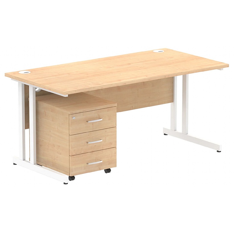 Focus Rectangular Office Desk With Mobile Pedestal from our Rectangular ...