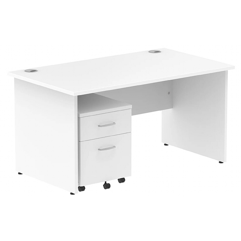 Impulse Panel End Rectangular Office Desk With Mobile Pedestal from our Rectangular Desks range.