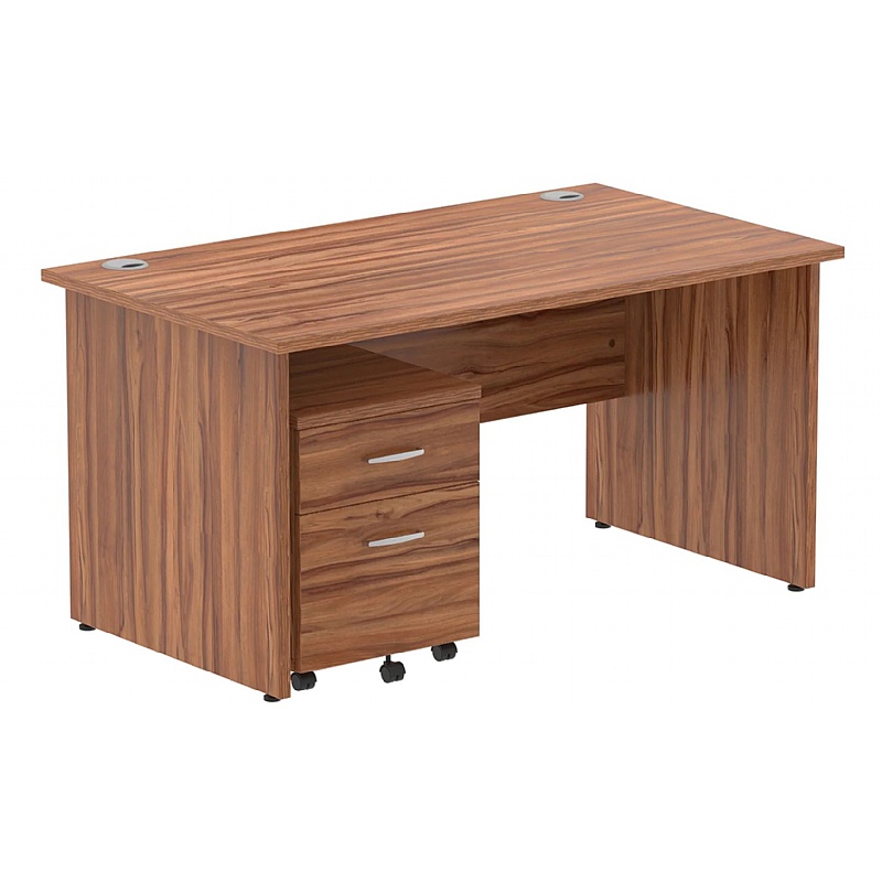 Impulse Panel End Rectangular Office Desk With Mobile Pedestal from our Rectangular Desks range.