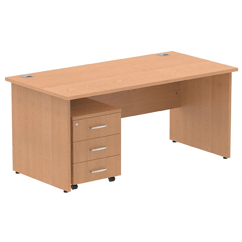 Impulse Panel End Rectangular Office Desk With Mobile Pedestal from our Rectangular Desks range.