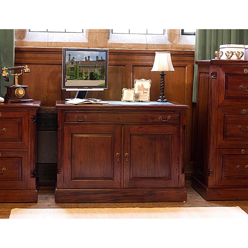 La Roque Mahogany Solid Wood Hidden Home Office Desk from our Home ...