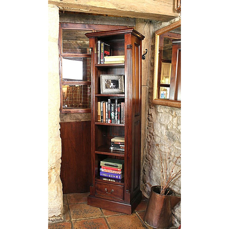 La Roque Mahogany Solid Wood Narrow Bookcase from our Office Bookcases ...