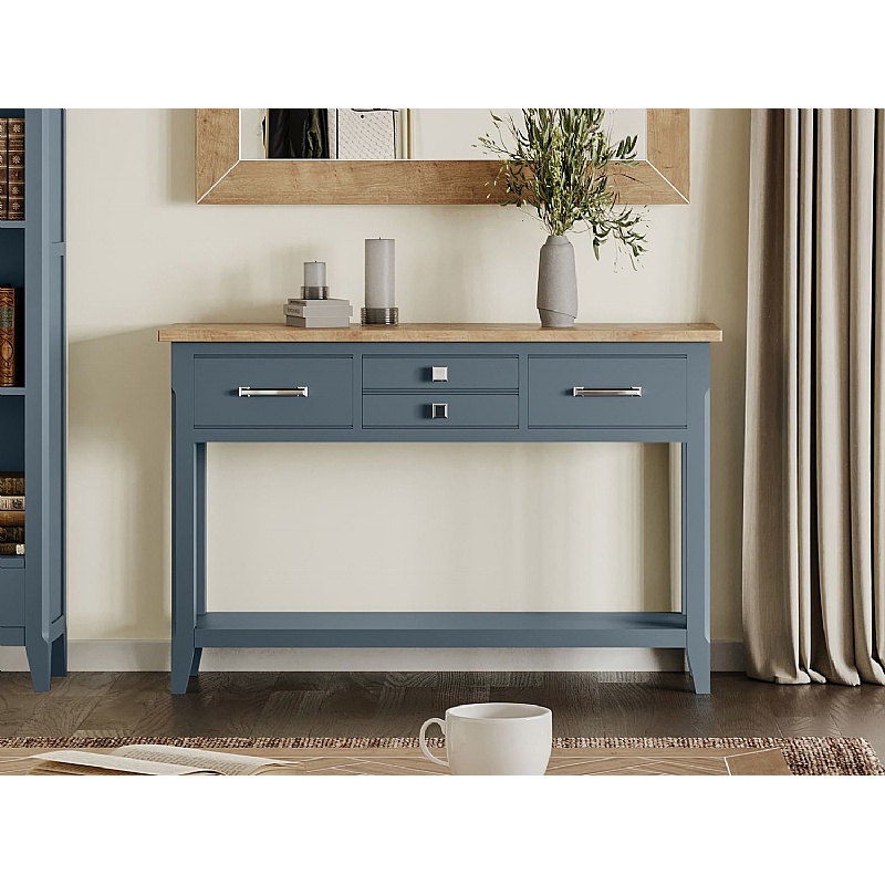 Signature Blue Solid Wood Console Tables from our Office Storage range.