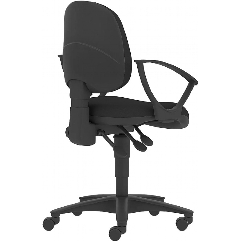 Topaz Lite Medium Back 3-Lever Operator Chairs from our Operator Chairs ...