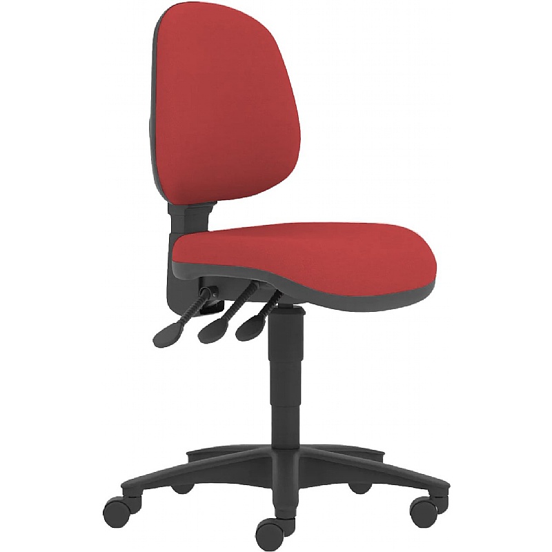 Topaz Lite Medium Back 3-Lever Operator Chairs from our Operator Chairs ...
