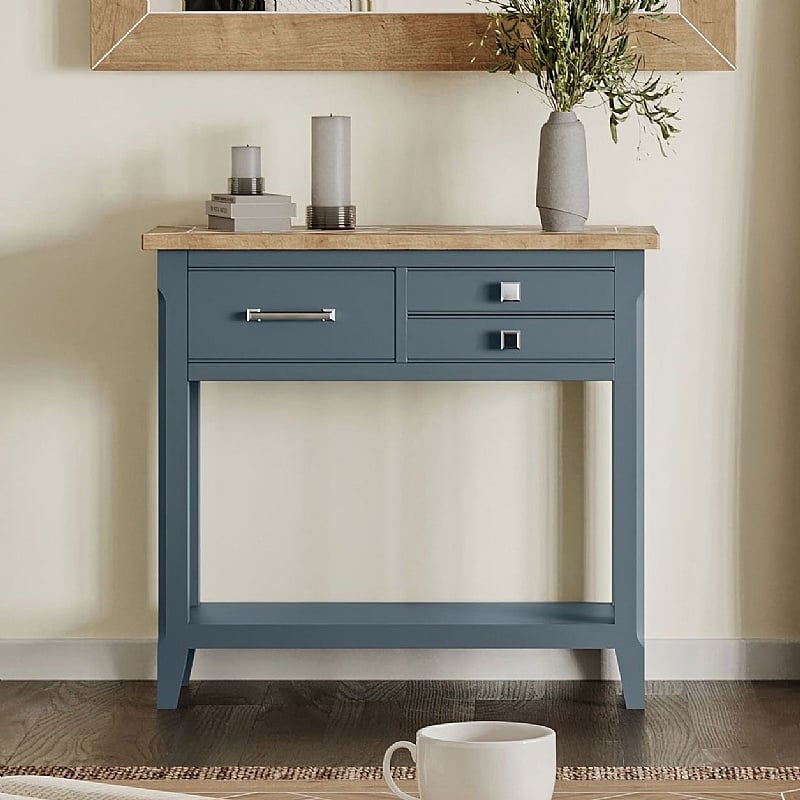 Signature Blue Solid Wood Console Tables from our Office Storage range.