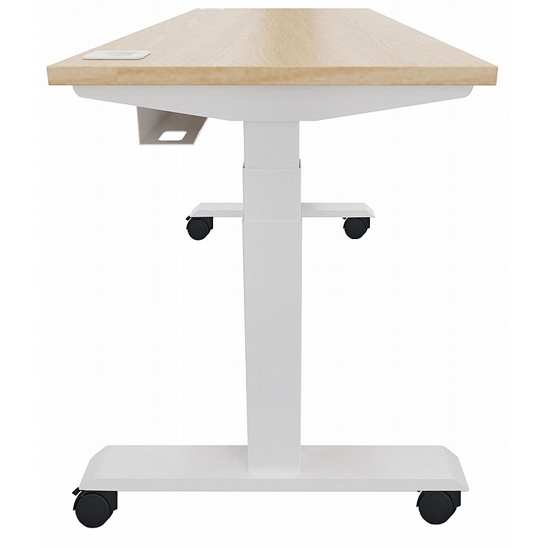 Progress Plus Electric Height Adjustable Mobile Shallow Rectangular Office Desks from our Sit ...