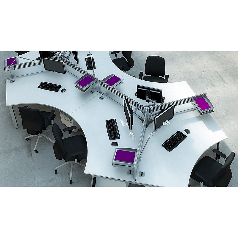Linnea 3 Person Cluster A-Frame Bench Desks from our Bench Desks range.