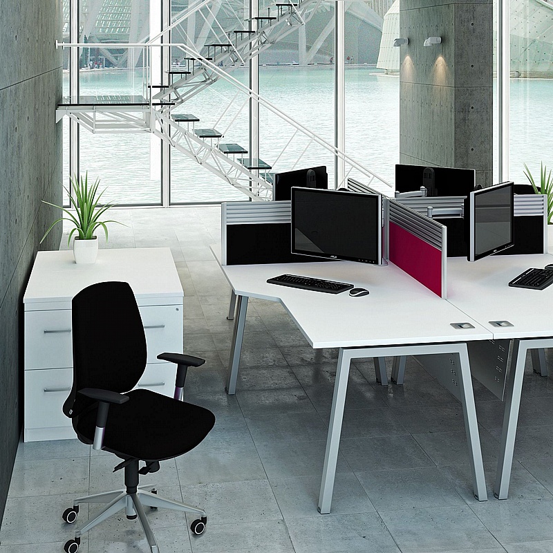 Linnea A-Frame Shallow Wave Bench Desks from our Bench Desks range.