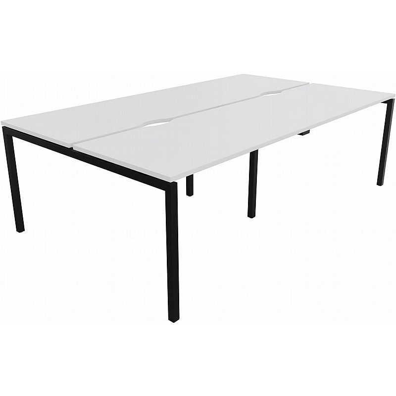Linux II 4 Person Rectangular Back to Back Bench Desks from our Bench ...