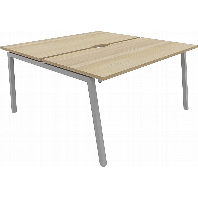 Linux II 2 Person A-Frame Rectangular Back to Back Bench Desks from our ...