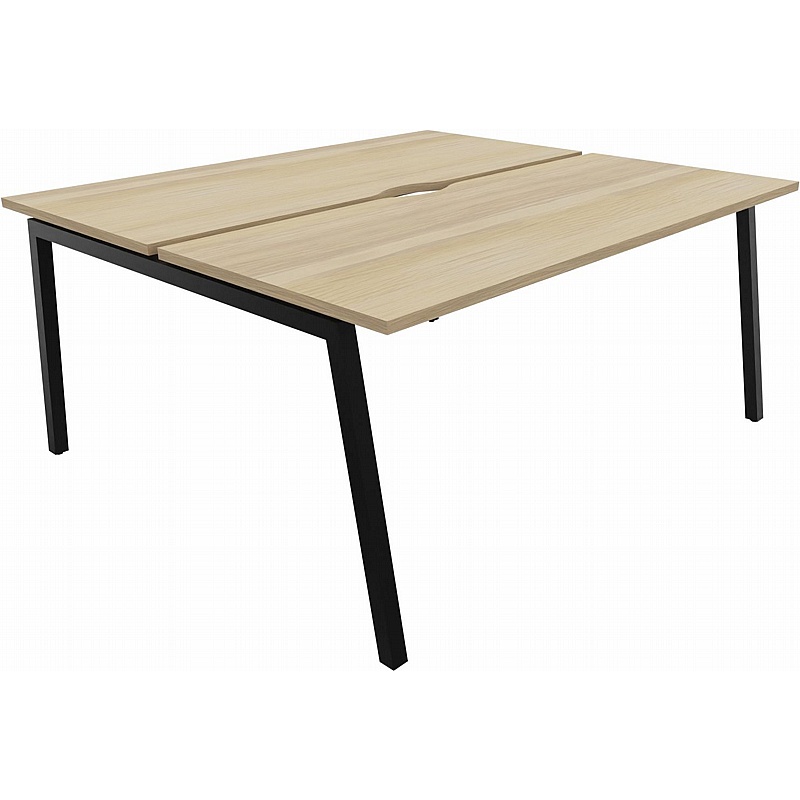 Linux II 2 Person A-Frame Rectangular Back to Back Bench Desks from our ...