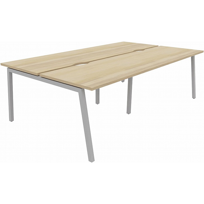 Linux II 4 Person A-Frame Rectangular Back to Back Bench Desks from our ...