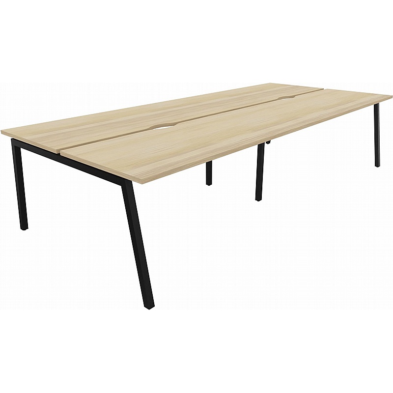 Linux II 4 Person A-Frame Rectangular Back to Back Bench Desks from our ...