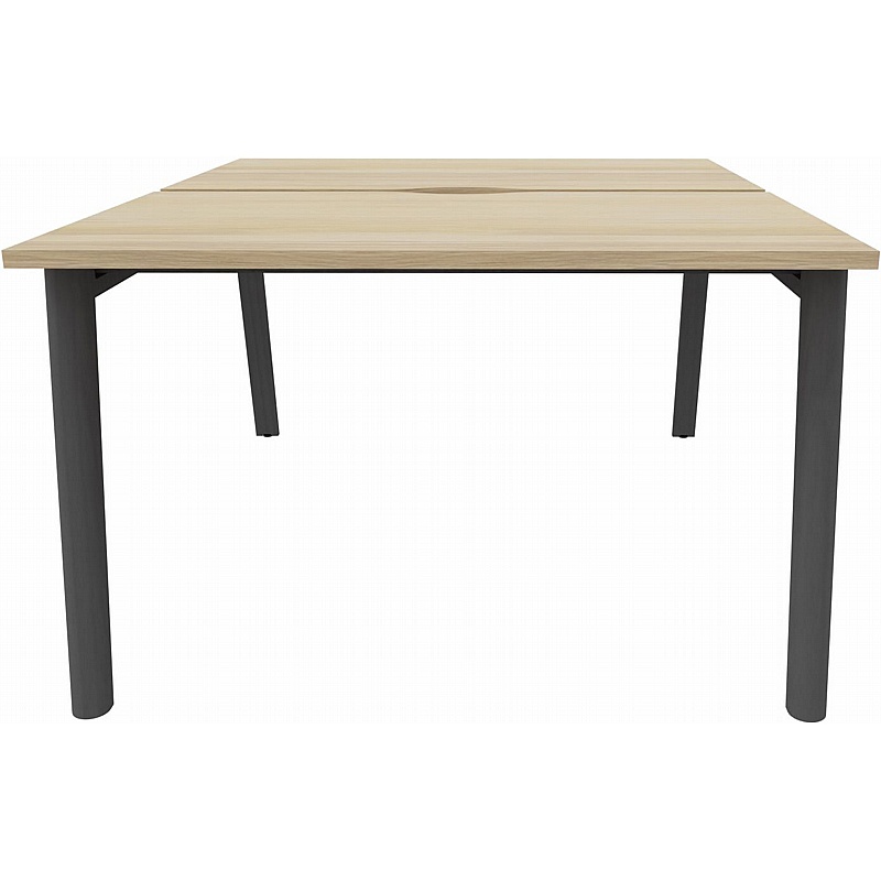 Linux II Scandi 2 Person A-Frame Rectangular Back to Back Bench Desks ...
