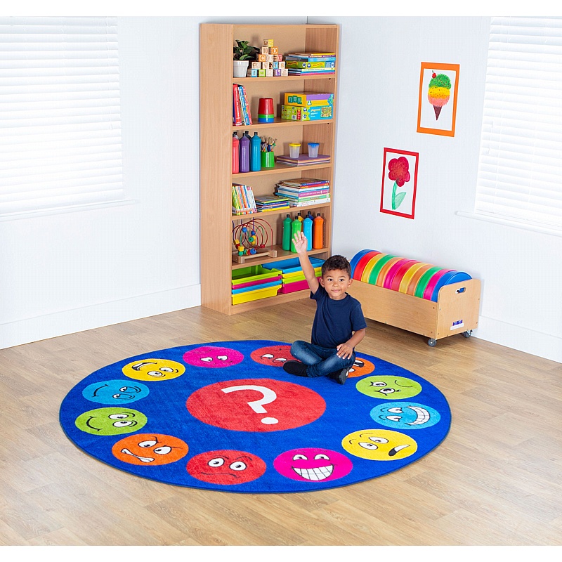Emotions Faces Circular Carpet from our School Carpets, Mats & Rugs range.