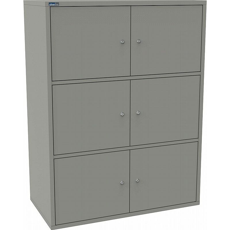 Silverline M:Line 6 Person Metal Personal Lockers from our Lockers range.