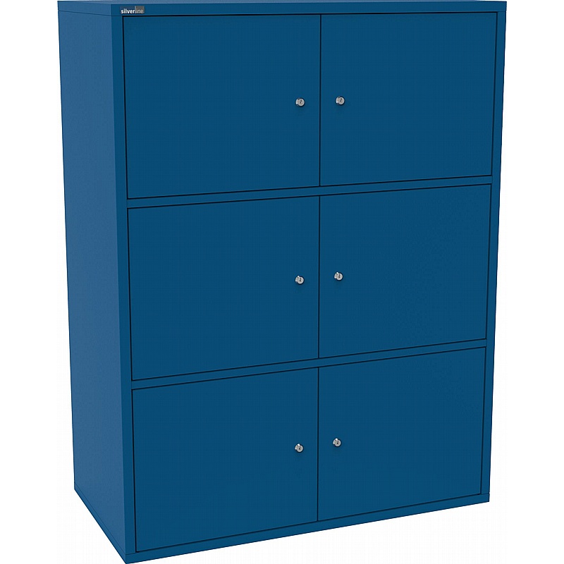 Silverline M:Line 6 Person Metal Personal Lockers from our Lockers range.