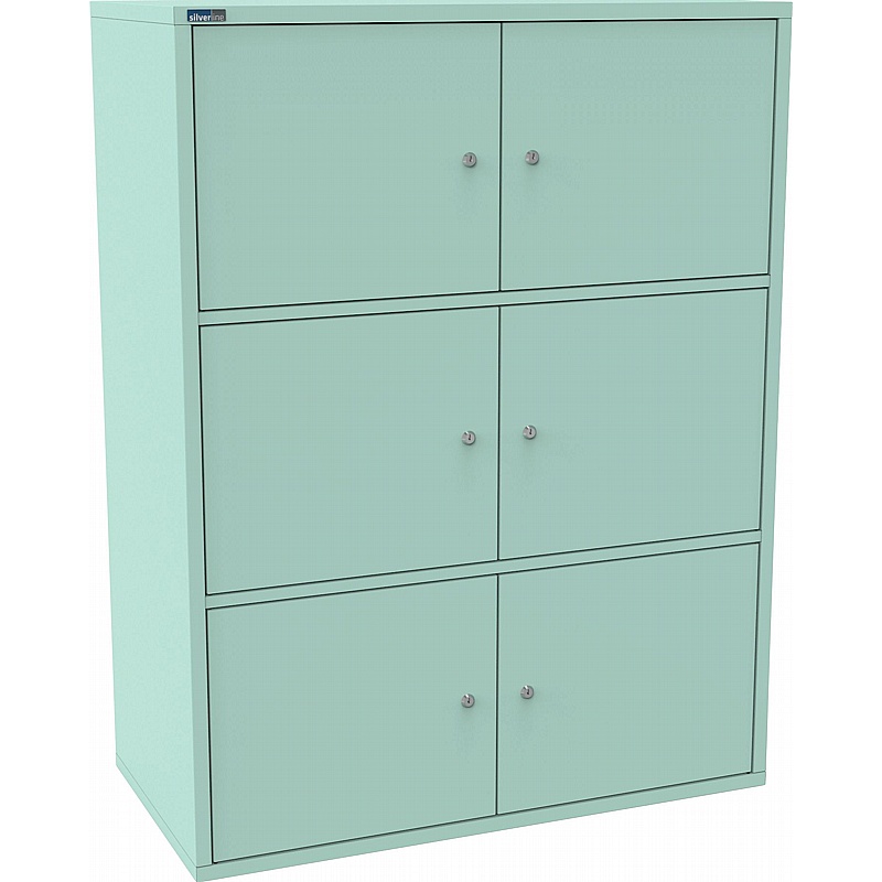 Silverline M:Line 6 Person Metal Personal Lockers from our Lockers range.