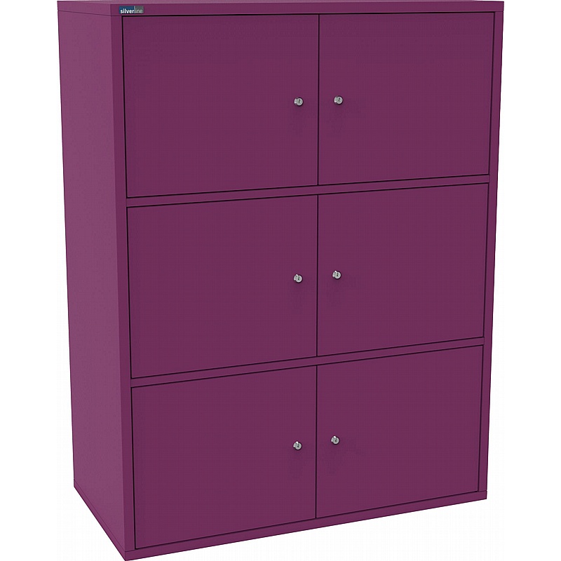 Silverline M:Line 6 Person Metal Personal Lockers from our Lockers range.