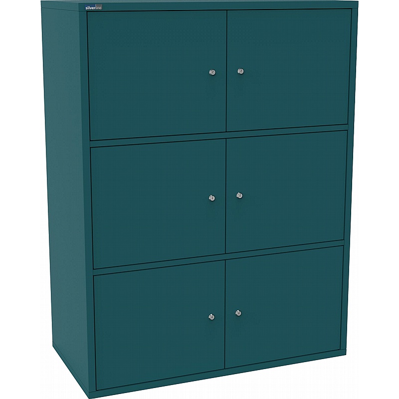Silverline M:Line 6 Person Metal Personal Lockers from our Lockers range.