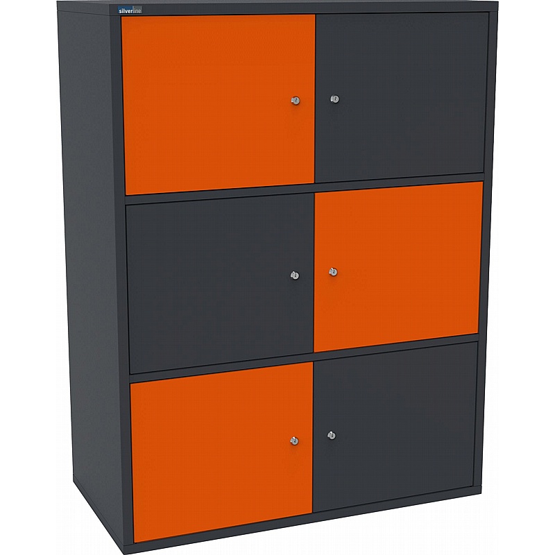 Silverline M:Line 6 Person Metal Personal Lockers from our Lockers range.