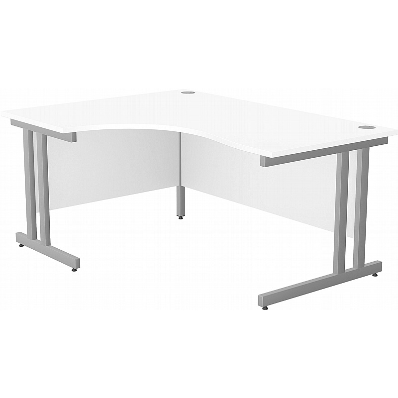 SmartLine Twin Upright Ergonomic Radial Office Desks from our Ergonomic ...