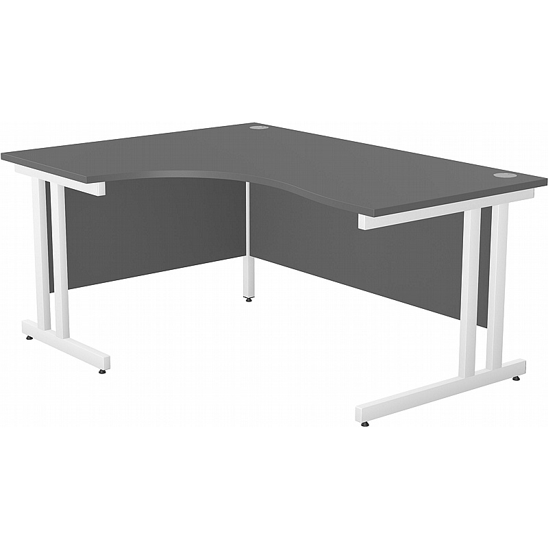 SmartLine Twin Upright Ergonomic Radial Office Desks from our Ergonomic ...