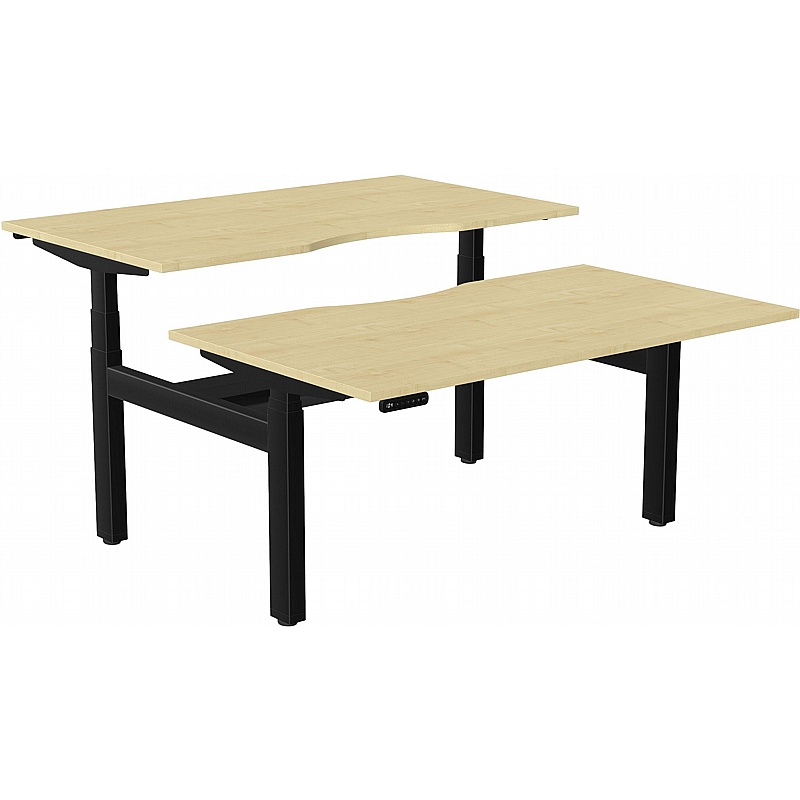 SmartLine Pro 2 Person Back to Back Sit Stand Office Desks from our Sit ...