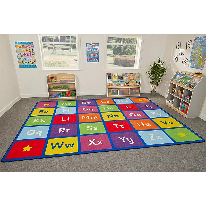 Large Alphabet Rectangular Placement Carpet from our School Carpets ...