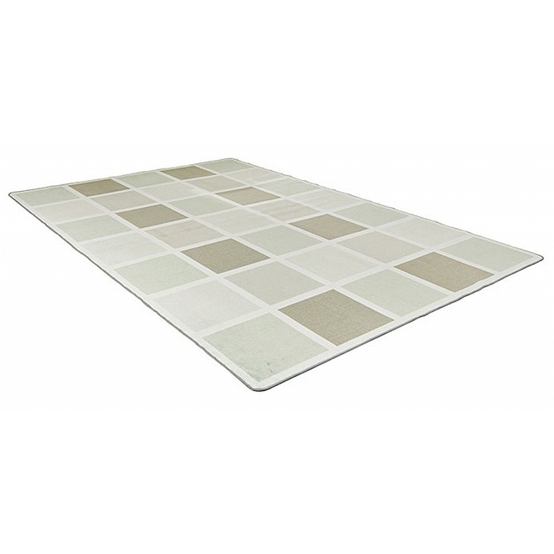 Large Neutral Squares Rectangular Placement Carpet from our School ...
