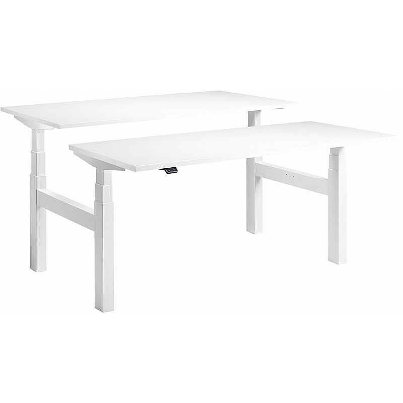 Duo Dual Motor Height Adjustable 2 Person Rectangular Back to Back ...