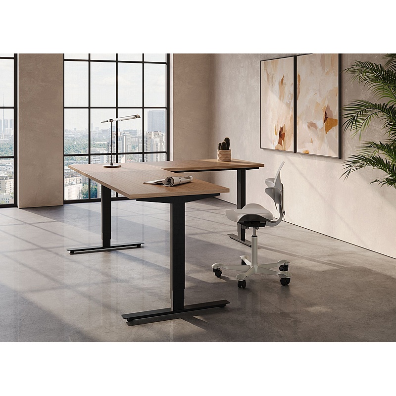 Advance Triple Motor Electric Height Adjustable Corner Office Desks ...